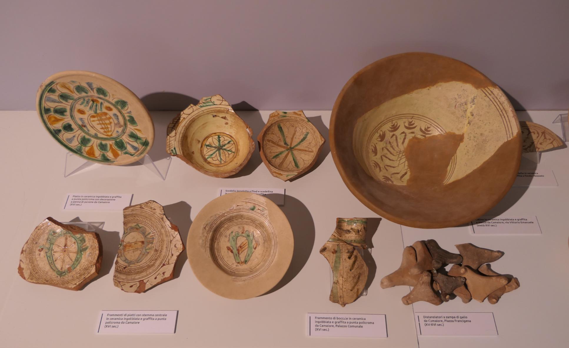 Engobed and graffitied Renaissance pottery from the historic center ...